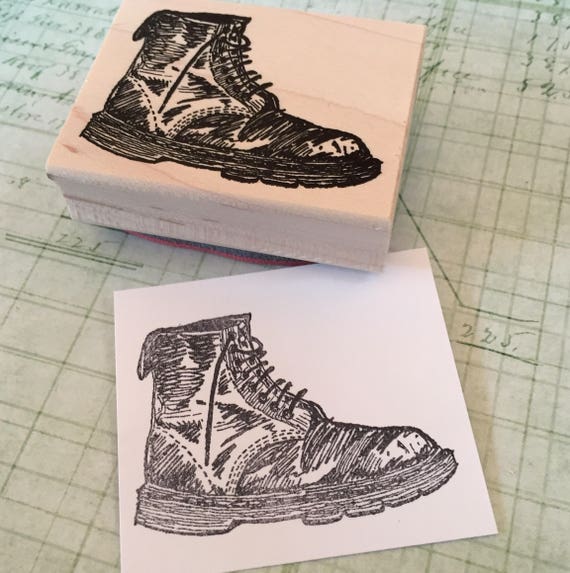 Boot Rubber Stamp | Etsy