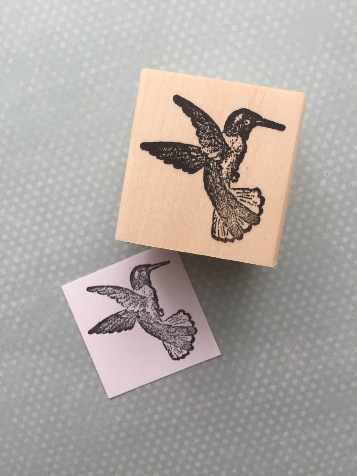 Hummingbird Wood Mounted Rubber Stamp 2097 - Etsy