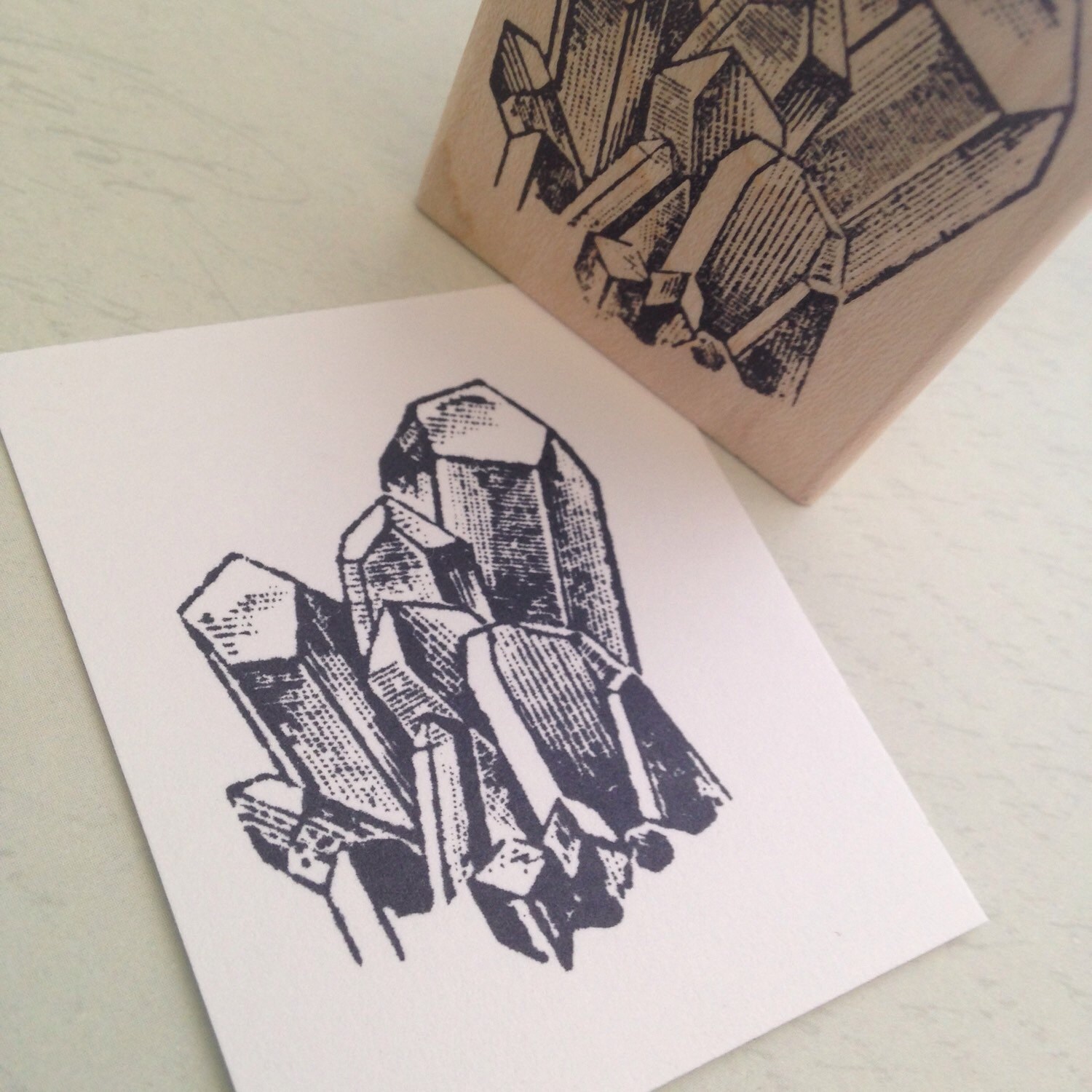 Rock Crystals Rubber Stamp Handmade by 100 Proof Press 3014 - Etsy