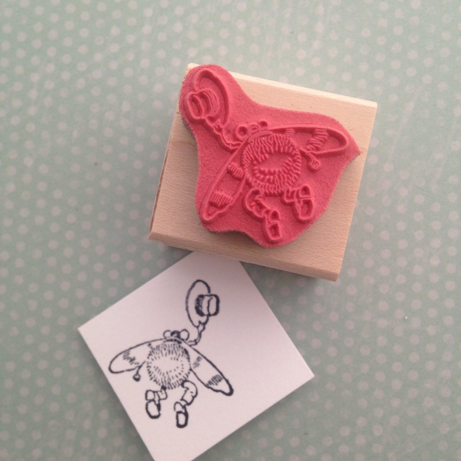 Cute Bug Waving Goodbye Wood Mounted Rubber Stamp 2888 - Etsy