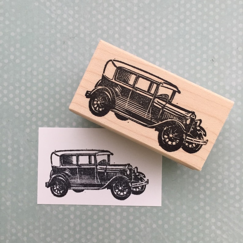 Antique Car Rubber Stamp 1661 - Etsy