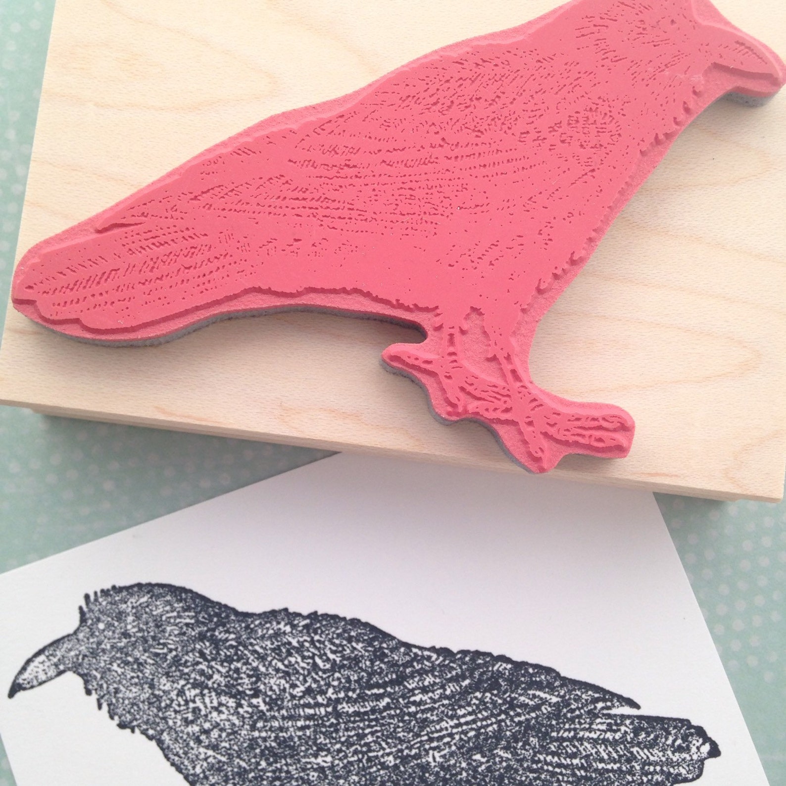 Large Raven Rubber Stamp 6484 - Etsy