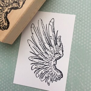 Bird Wing Wood Mounted Rubber Stamp 5889 - Etsy