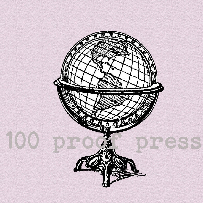 Globe Rubber Stamp 5307 - Etsy