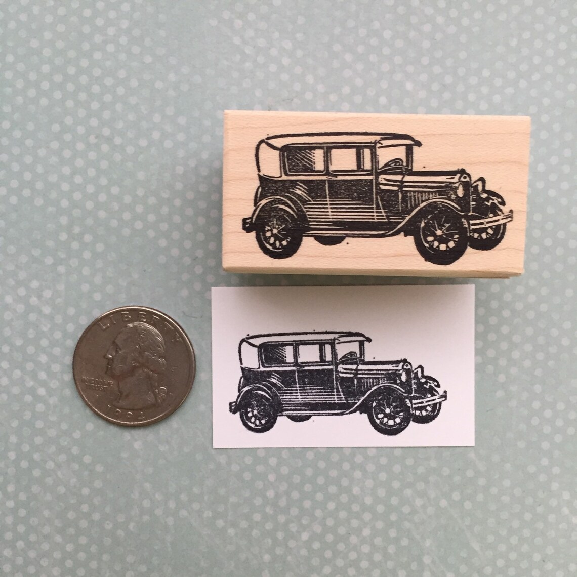 Antique Car Rubber Stamp 1661 - Etsy