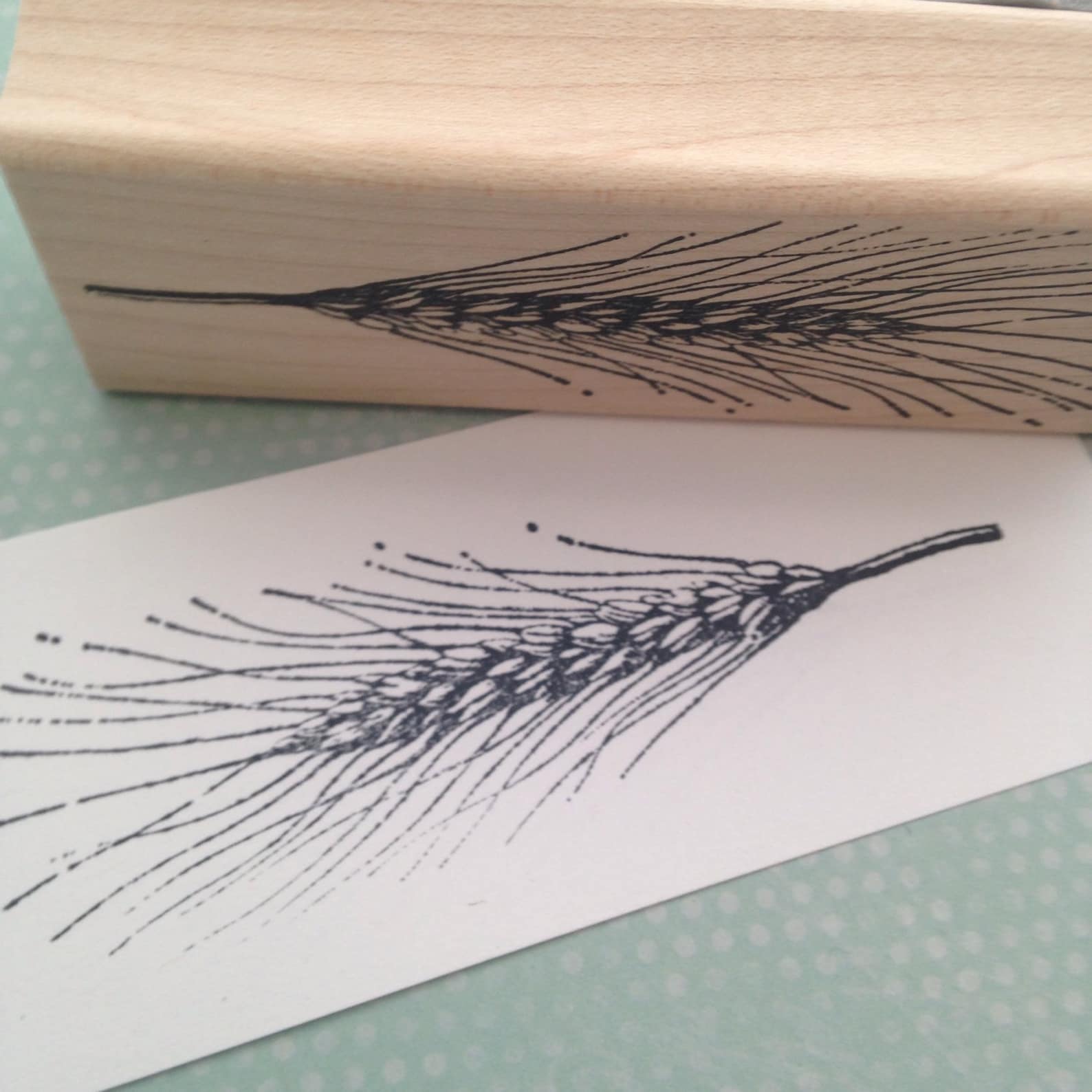 Wheat Sheaf Wood Mounted Rubber Stamp 6209 - Etsy