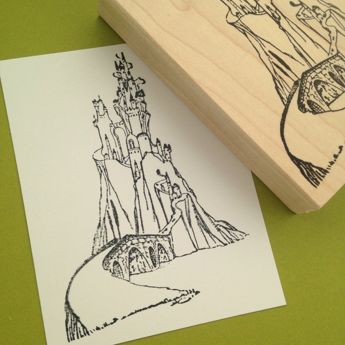 Fairy Tale Castle Rubber Stamp 3271 W - Etsy