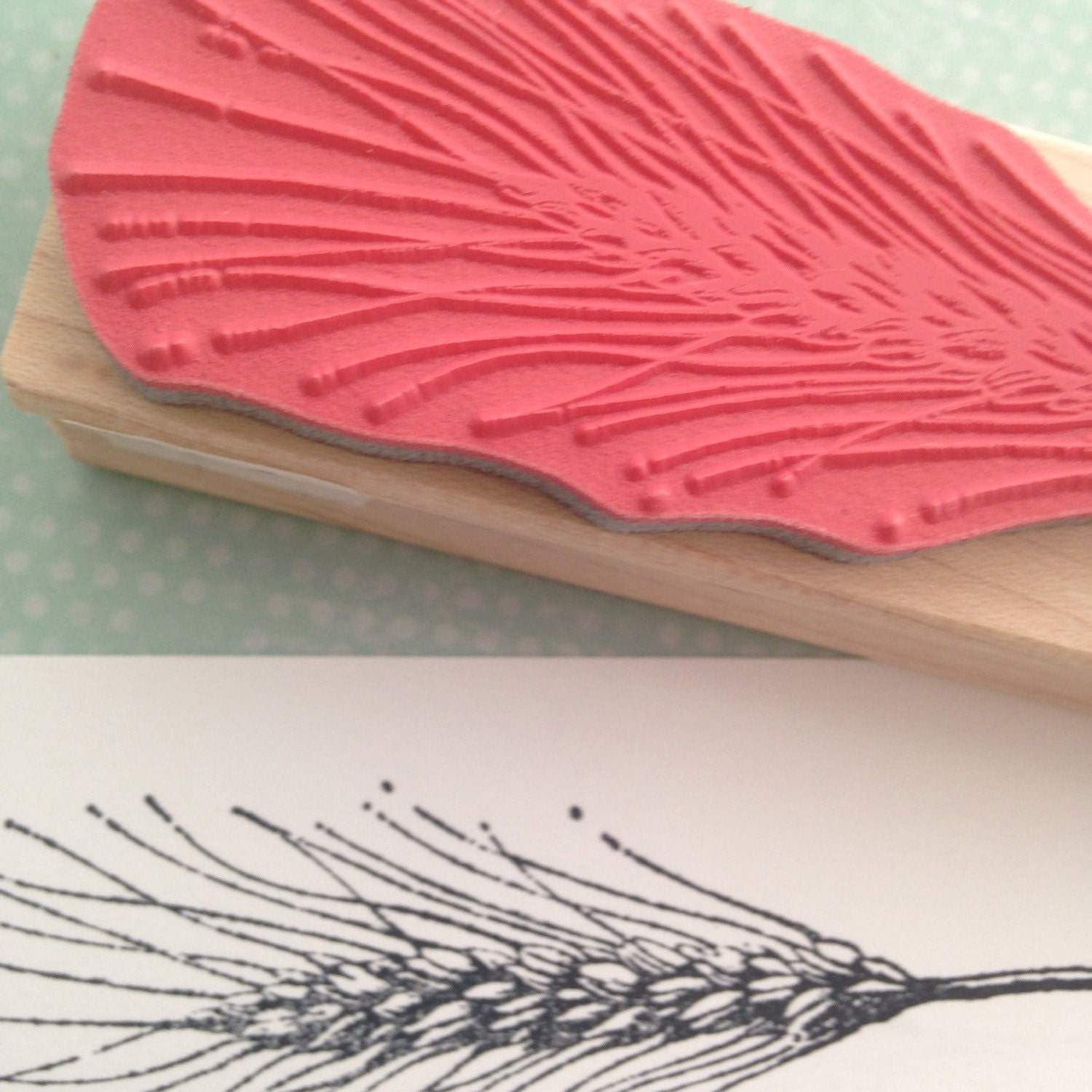 Wheat Sheaf Wood Mounted Rubber Stamp 6209 - Etsy