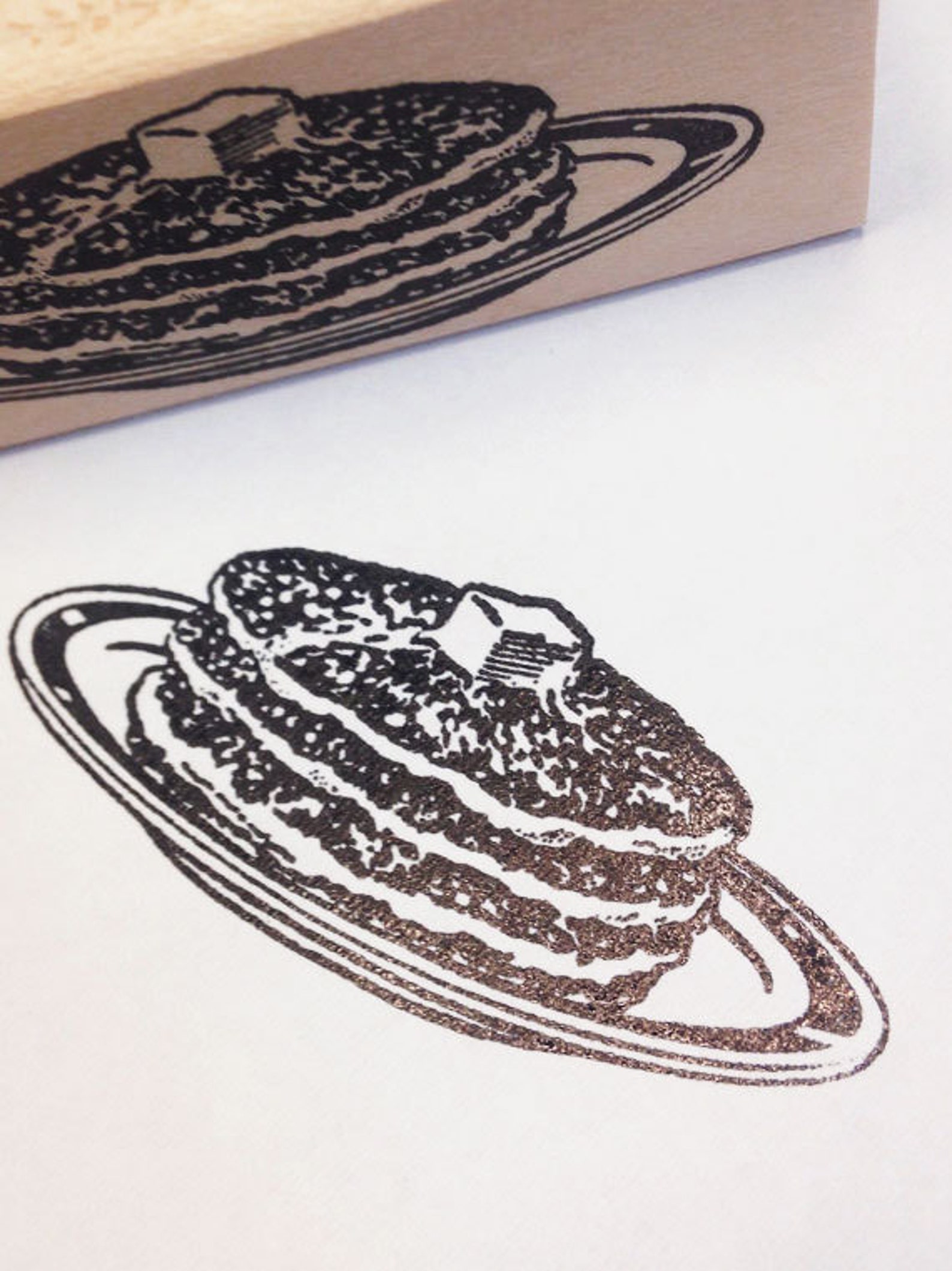 Stack of Pancakes Rubber Stamp 3771 - Etsy