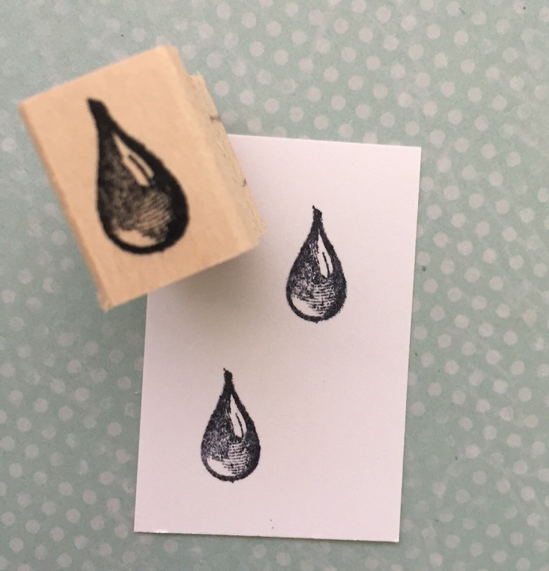 Tiny Drop Rubber Stamp 894 - Etsy