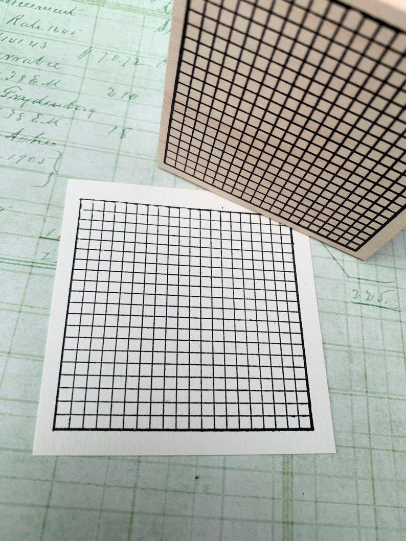 Grid Rubber Stamp: Square Graph Paper Background (2.5 Inch) - Etsy