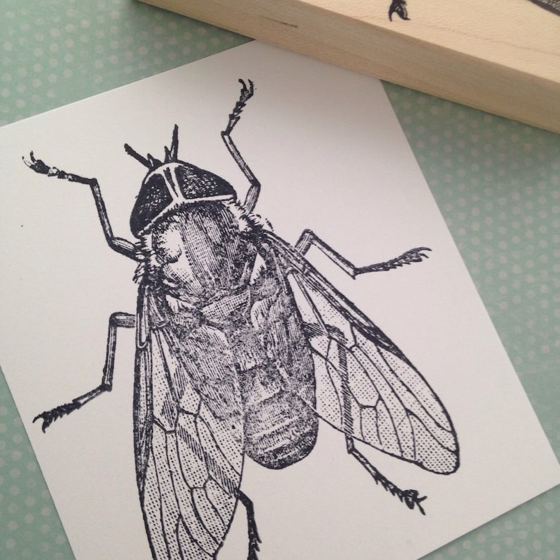 Huge House Fly Wood Mounted Rubber Stamp 3755 - Etsy
