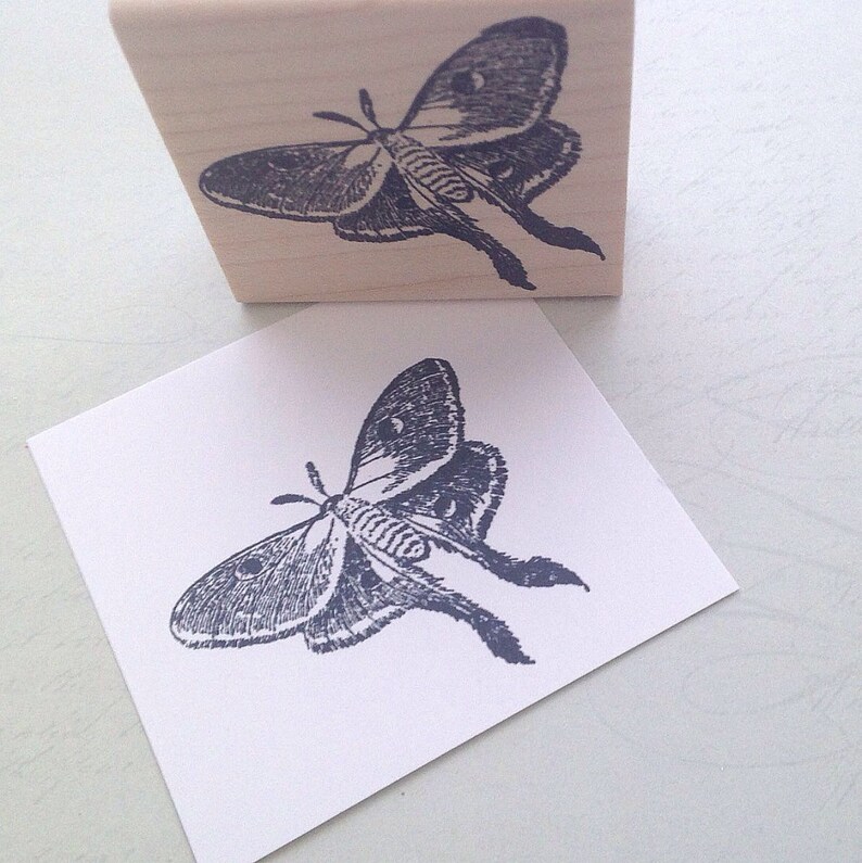 Luna Moth Wood Mounted Rubber Stamp 6279 - Etsy