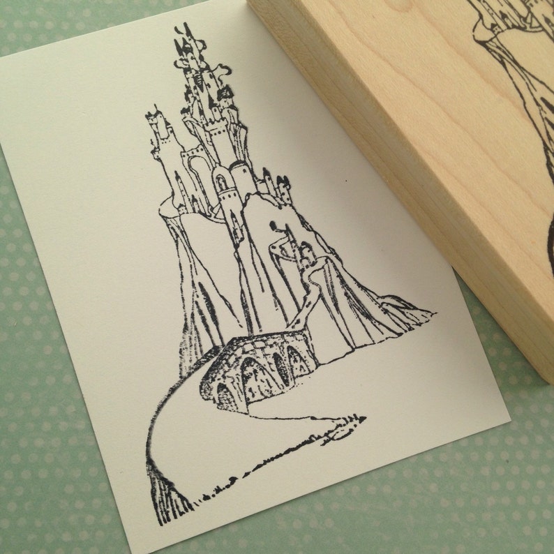 Fairy Tale Castle Rubber Stamp 3271 W - Etsy