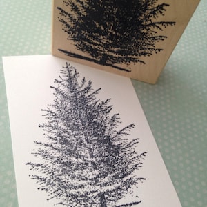 Spruce Tree Wood Mounted Rubber Stamp 3785 - Etsy