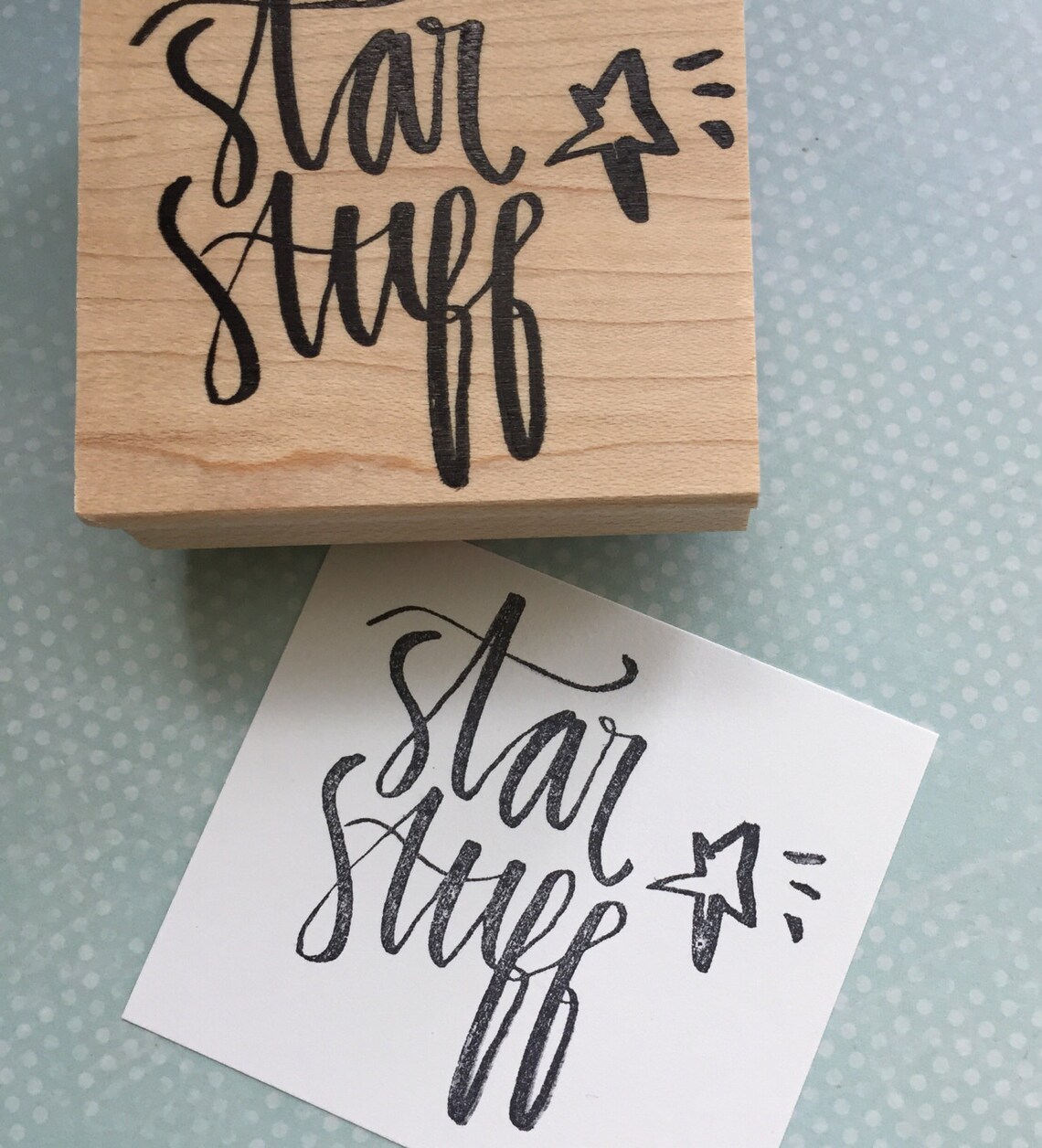 Star Stuff Rubber Stamp - Etsy