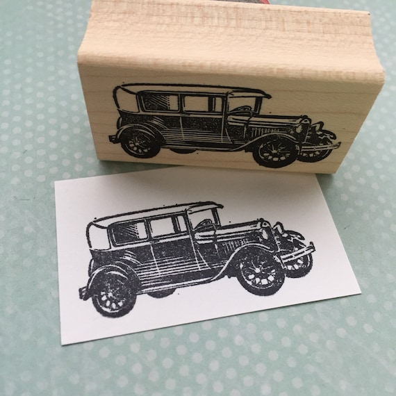 Antique Car Rubber Stamp 1661 | Etsy