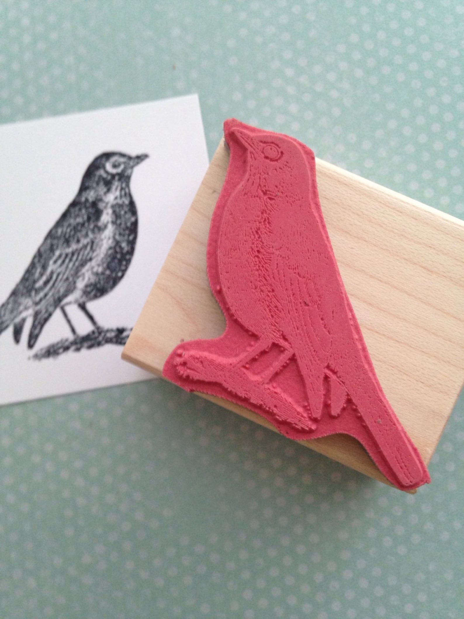 Spring Robin Rubber Stamp 3859 - Etsy