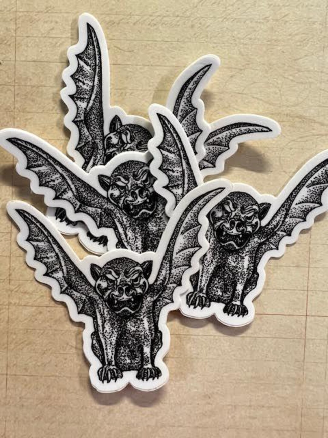 Winged Gargoyle Sticker - Etsy