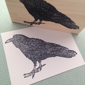Large Raven Rubber Stamp 6484 - Etsy
