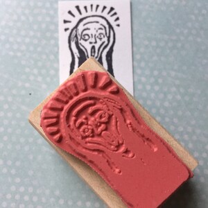 The Scream Rubber Stamp 6671 - Etsy