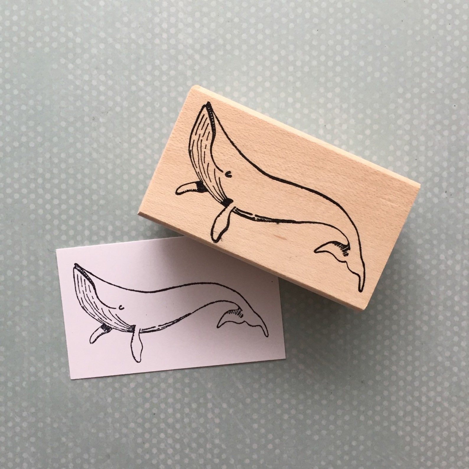 Happy Whale Rubber Stamp 6523 | Etsy