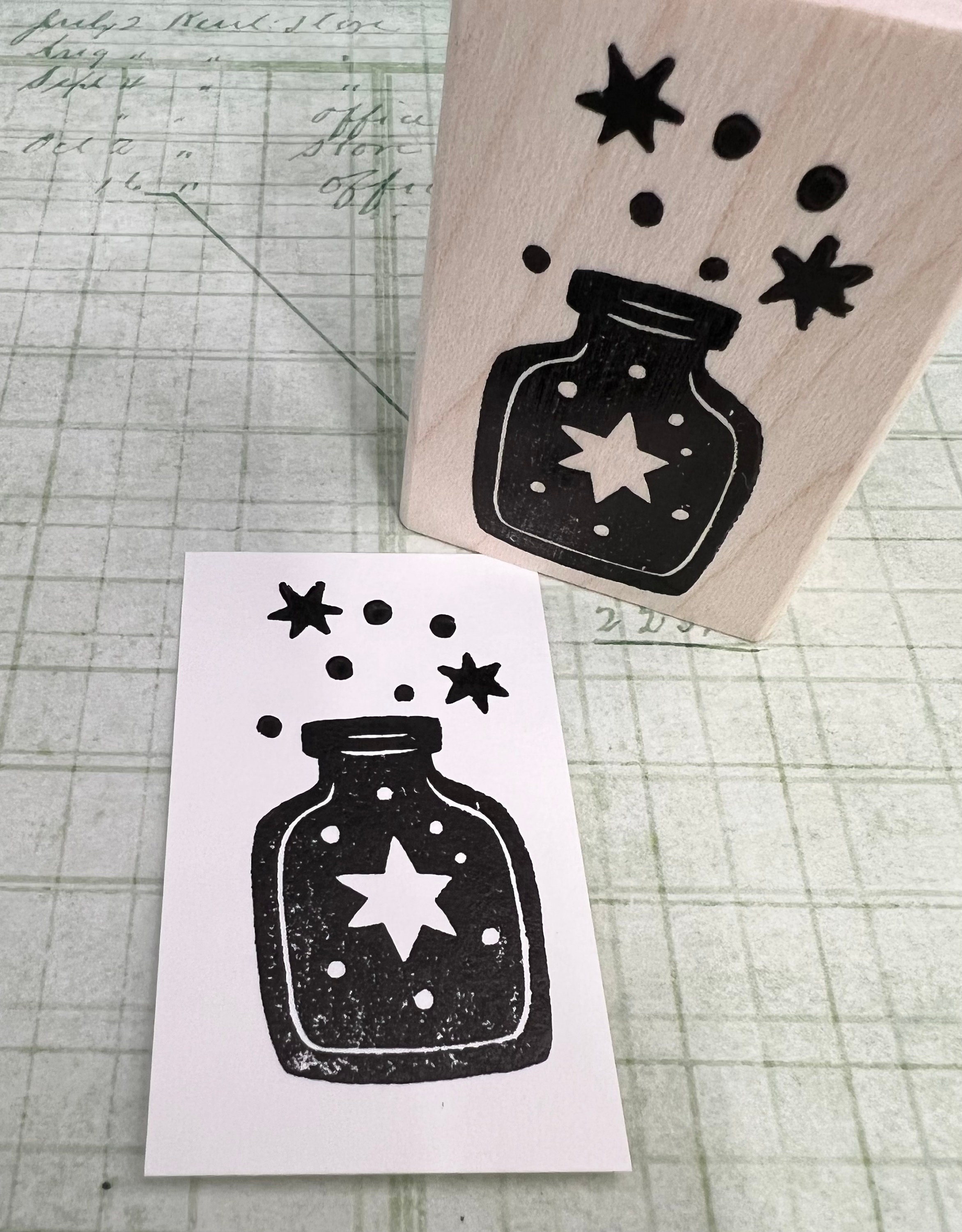 Magic Bottle Potion Rubber Stamp Ritual Self Care - Etsy