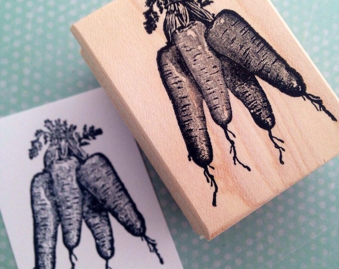 Bunch of Carrots Wood Mounted Rubber Stamp 1245 - Etsy