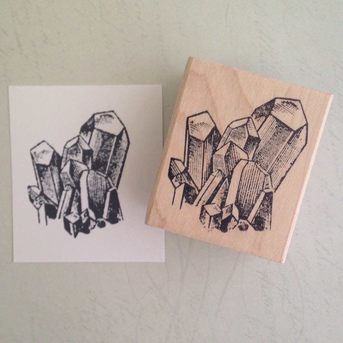 Rock Crystals Rubber Stamp Handmade by 100 Proof Press 3014 - Etsy