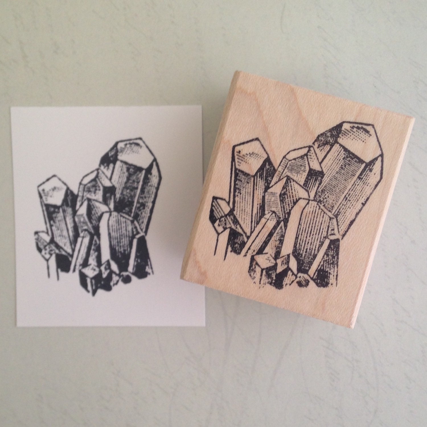 Rock Crystals Rubber Stamp Handmade by 100 Proof Press 3014 - Etsy