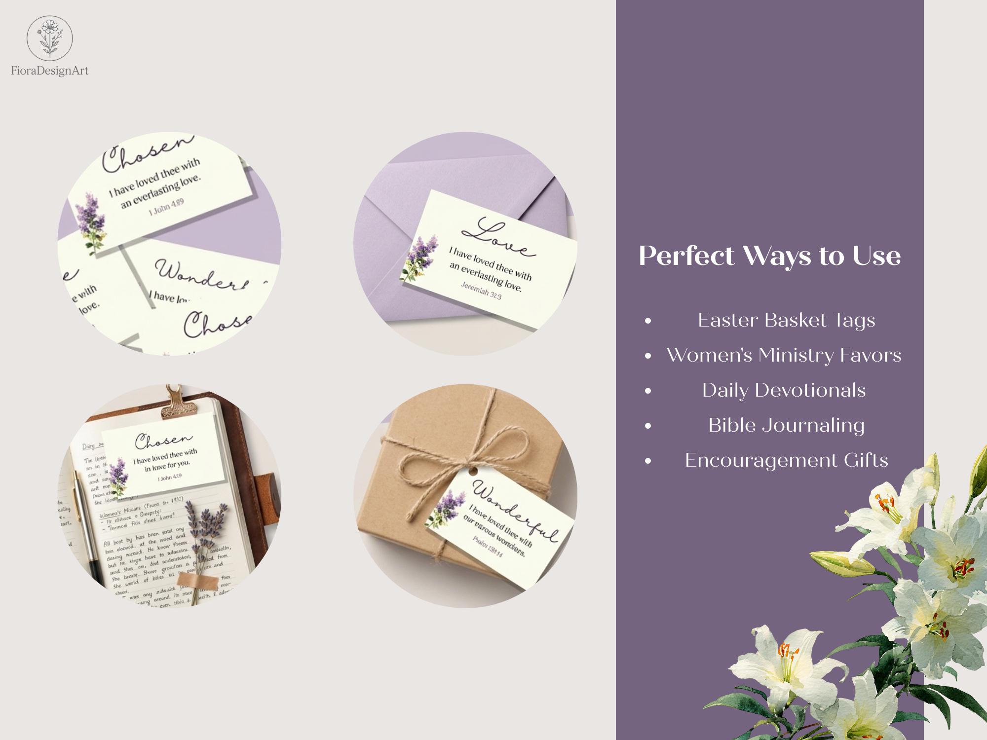 Printable Easter Bible Verse Cards Christian Encouragement Scripture ...