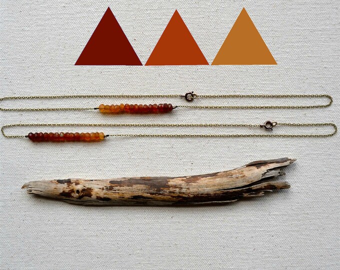 Brevity Color Fade Necklace in Hessonite - Etsy