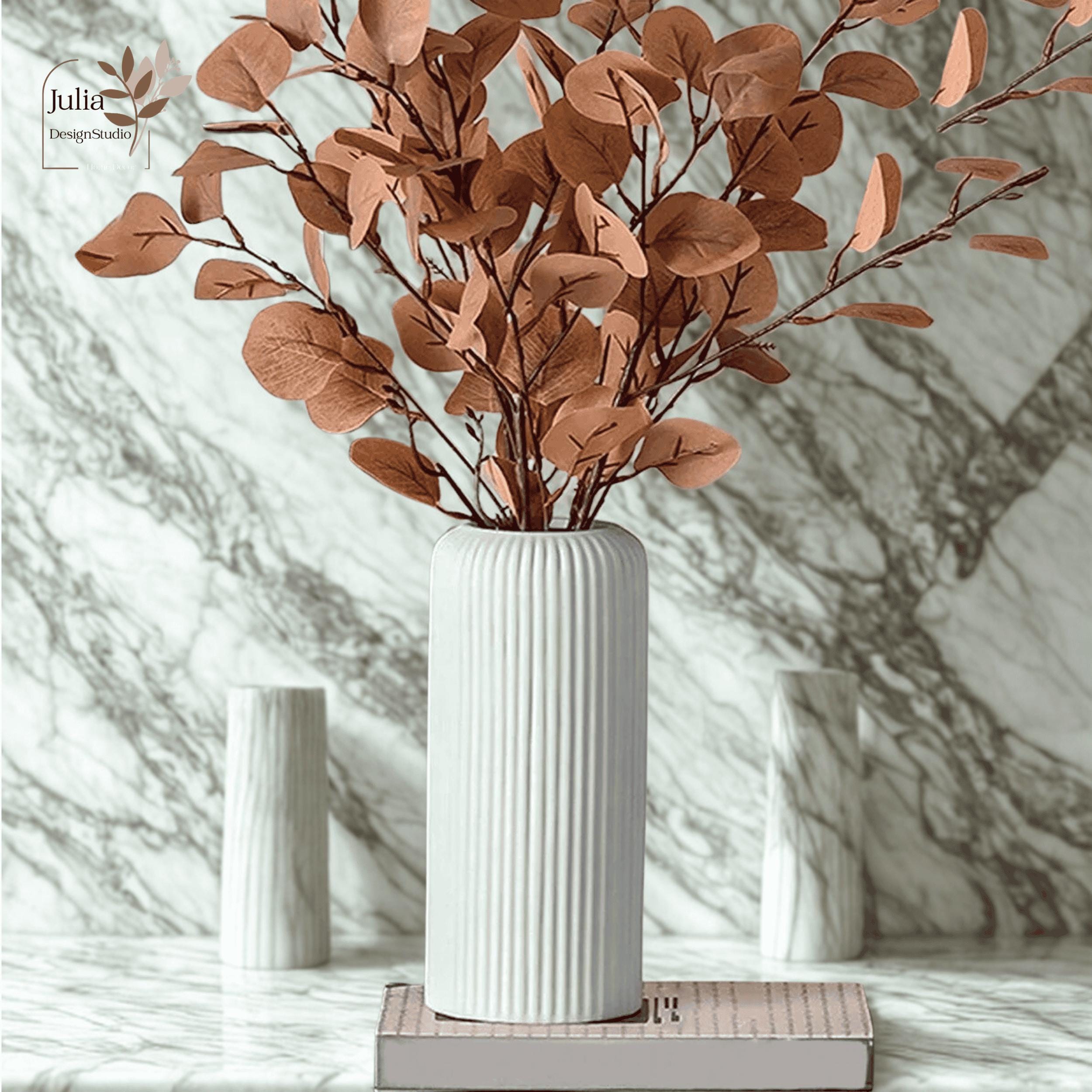 Black Flower Vases, Esthetic Home Decor Vases, Pampas Grass Ceramic ...