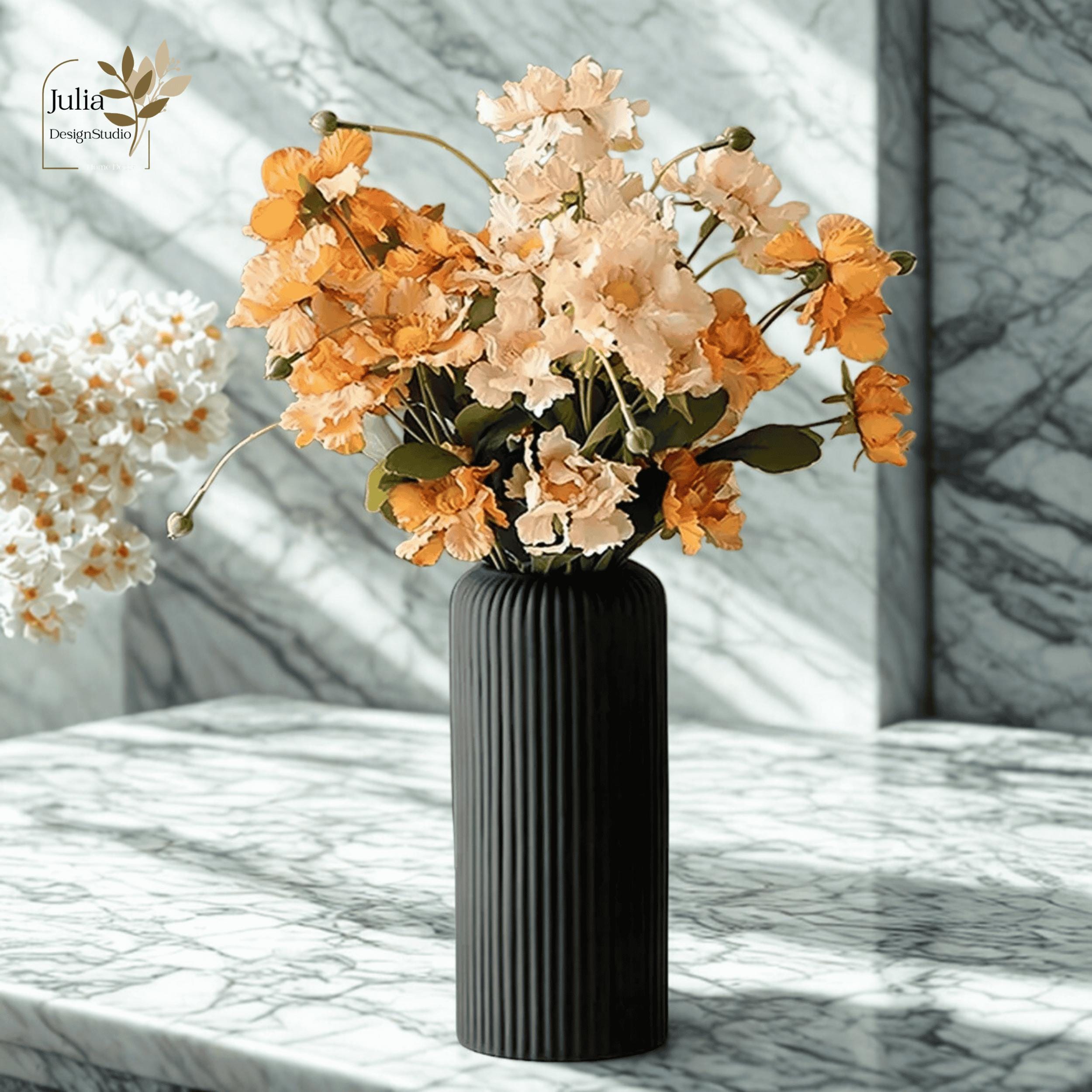 Black Flower Vases, Esthetic Home Decor Vases, Pampas Grass Ceramic ...