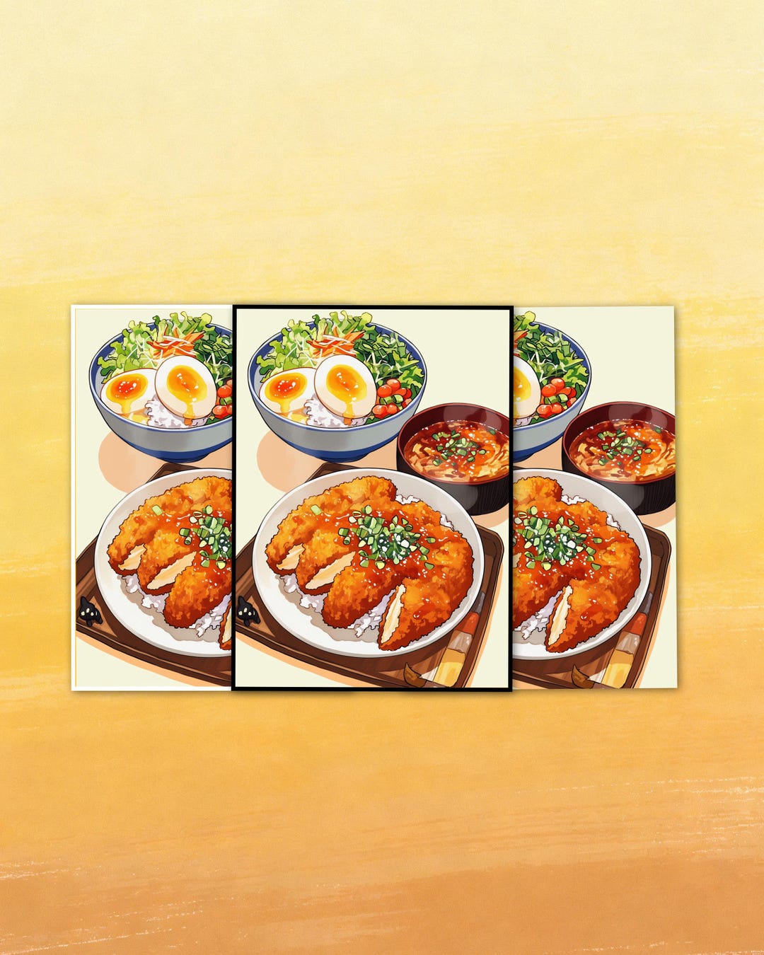 TCG Card Sleeves, Tempura Donburi Gourmet MTG Sleeves, Border Options ...