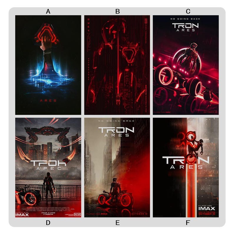 Tron Ares 2025 Movie Poster: Sci-fi Wall Art Printcollectibles - Home ...