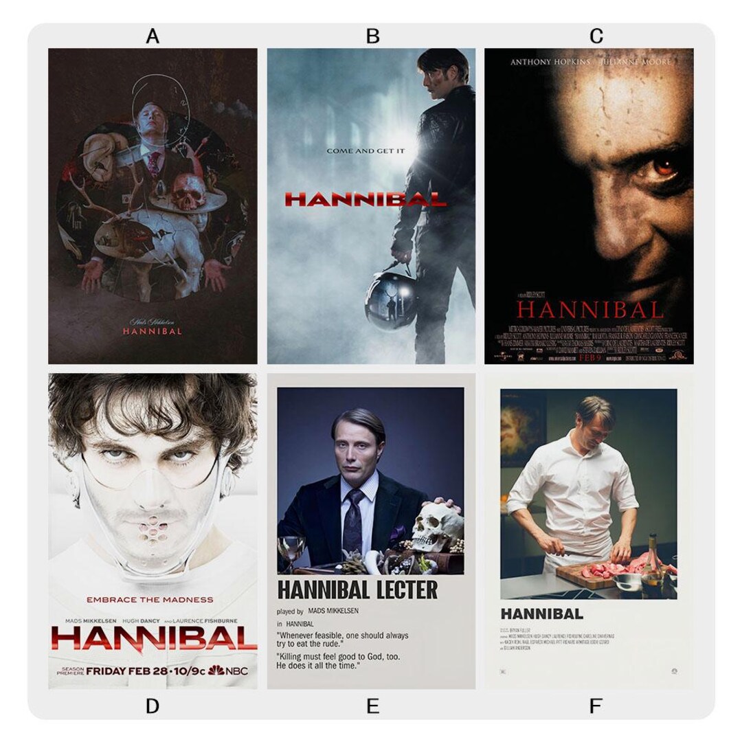 HANNIBAL Movie Poster, High-definition Movie Art Prints, Wall Art, Home ...