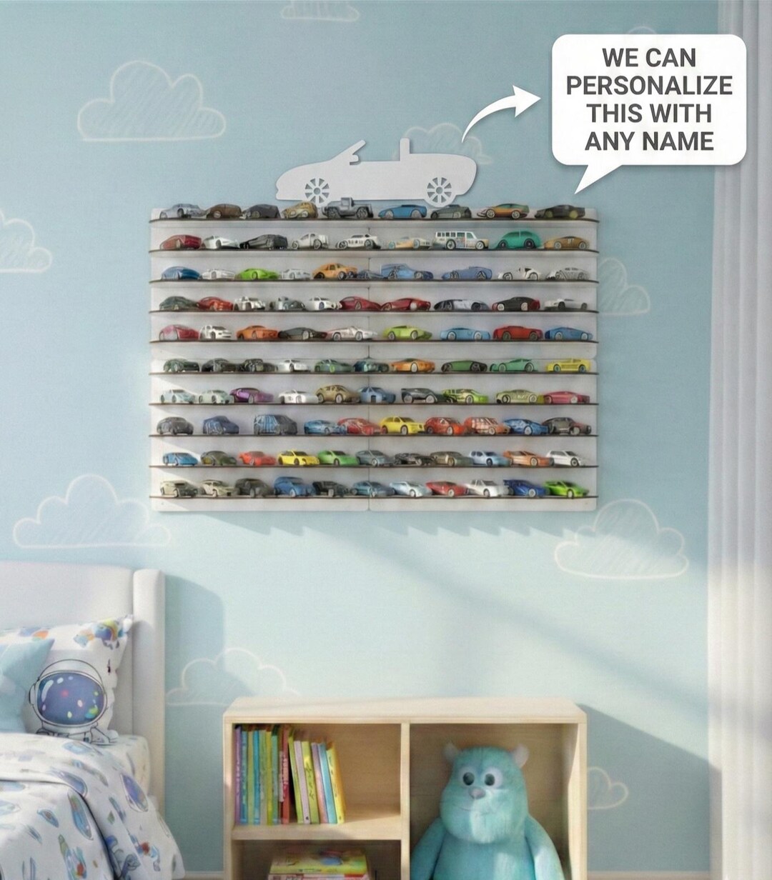 Personalized Black Toy Car Display Case for 192cars|diecast Car Storage ...