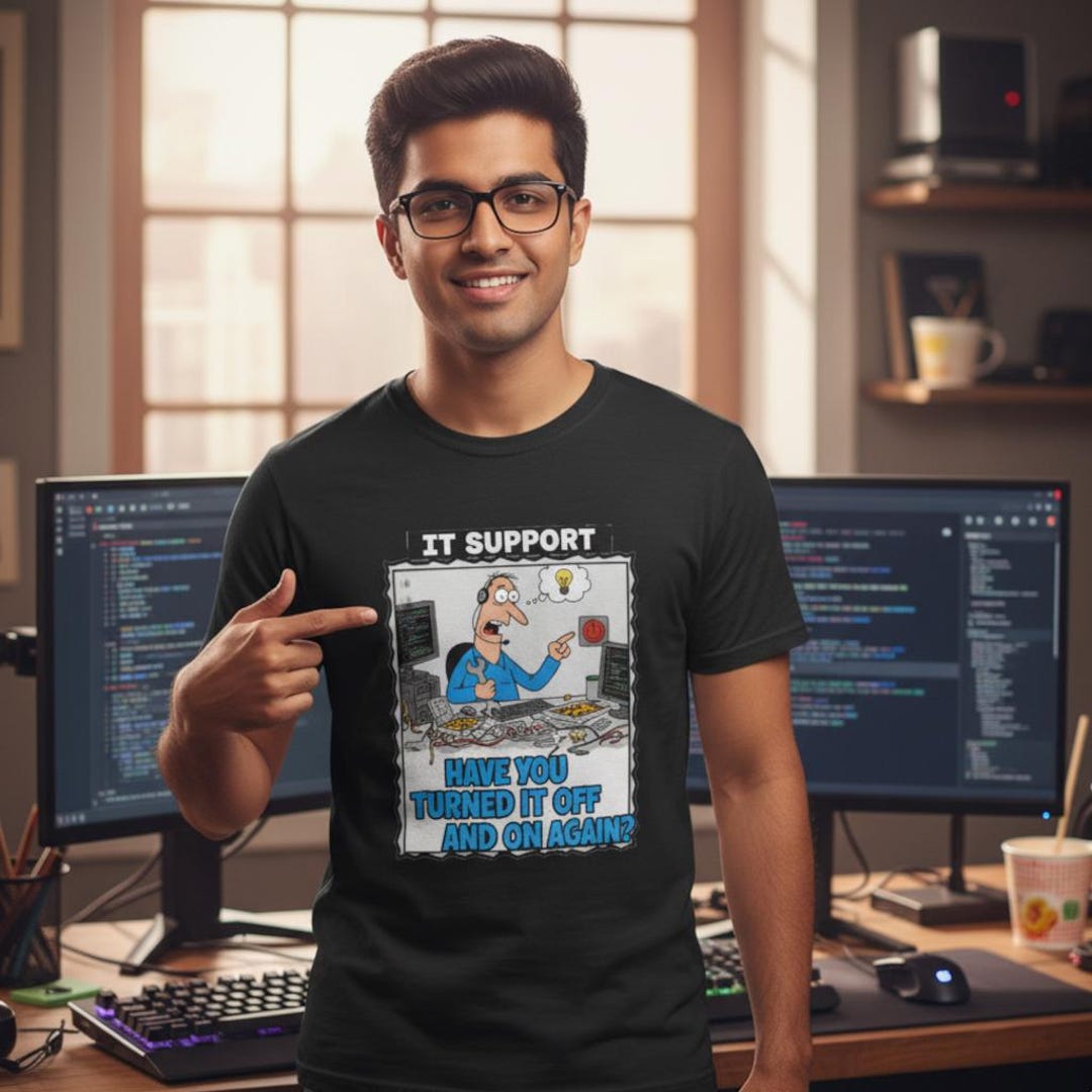 Funny IT Support Graphic Tee | Tech Humor T-shirt, IT Professional ...