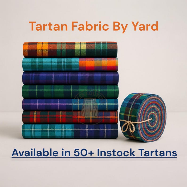 Douglas Blue Clan Tartan Fabric Sold by Yard - Highland 13oz Acrylic ...