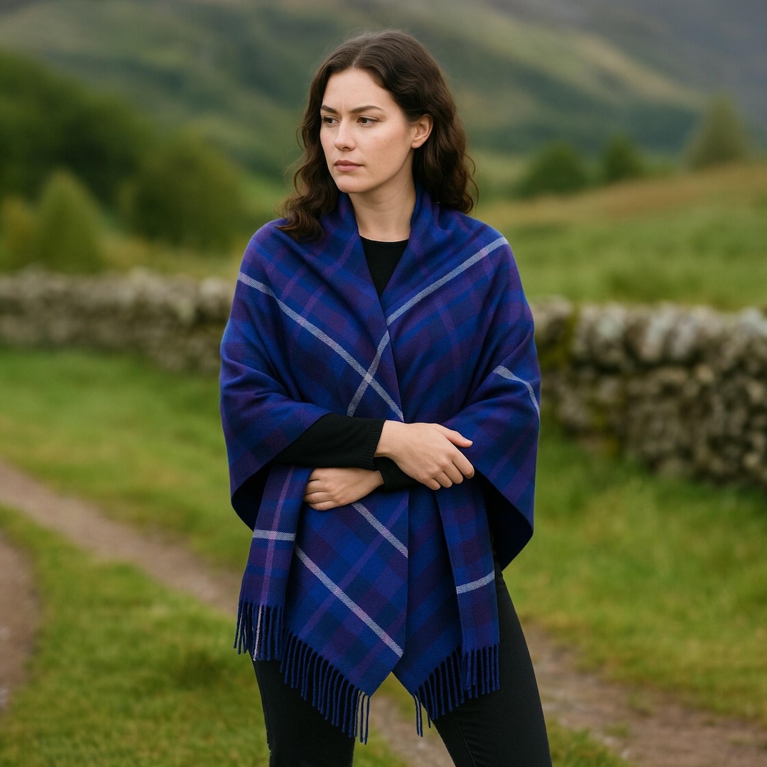 Scottish Women's Tartan Shawl | Authentic Highland Wrap & Plaid Stole ...