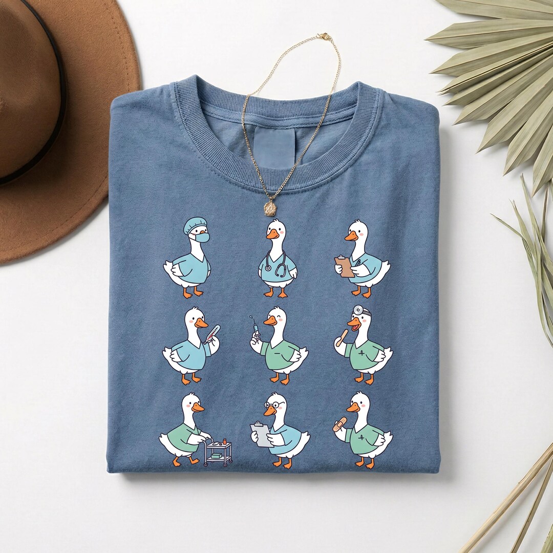 Silly Goose Nurse Shirt Comfort Colors, Cute Pediatric Nurse Tshirt ...