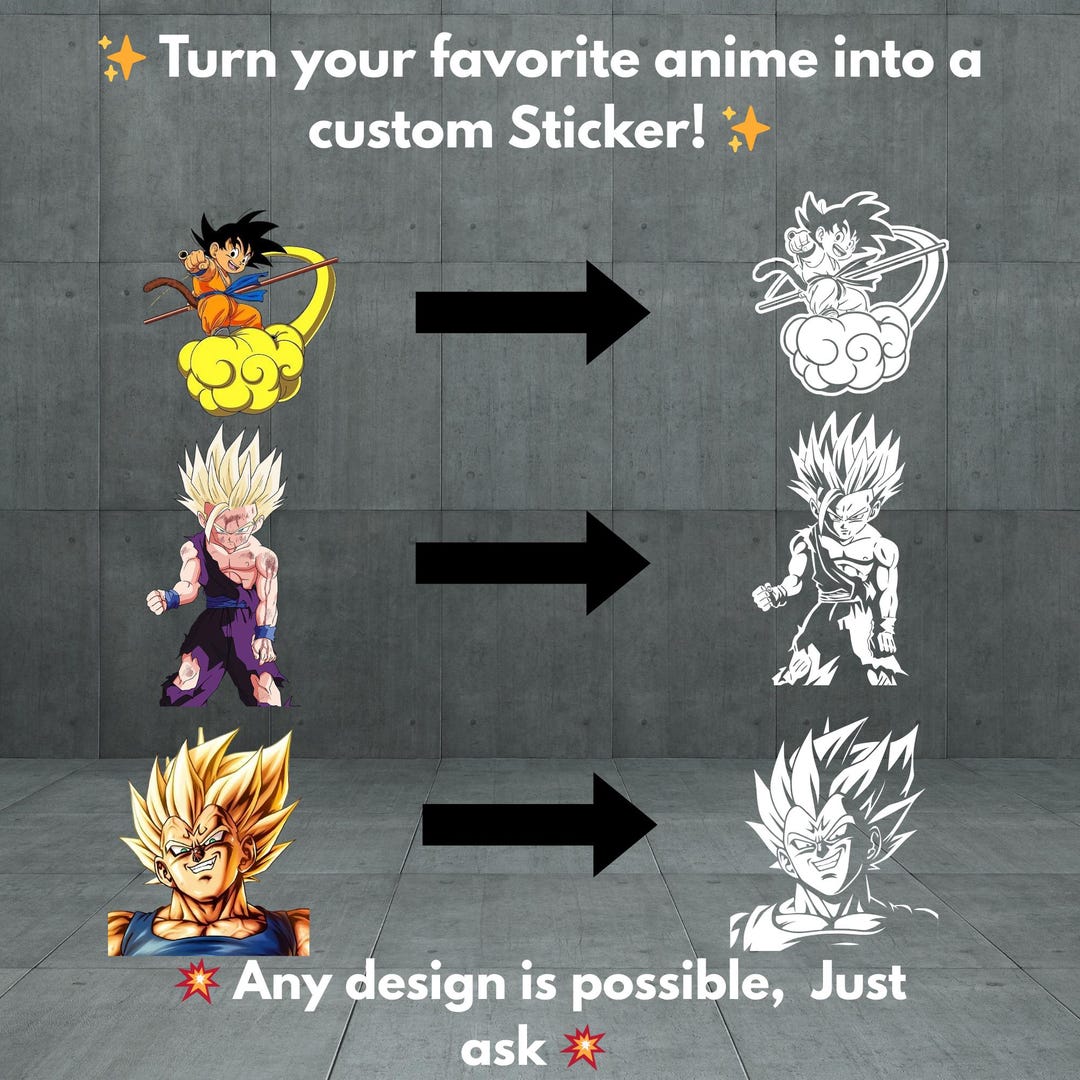 Custom Anime Sticker – Turn Your Favorite Character Into Stickers for ...