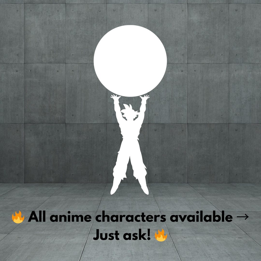 Goku / Genkidama Vinyl Sticker – Dragon Ball Z Anime Decal – Car Window ...
