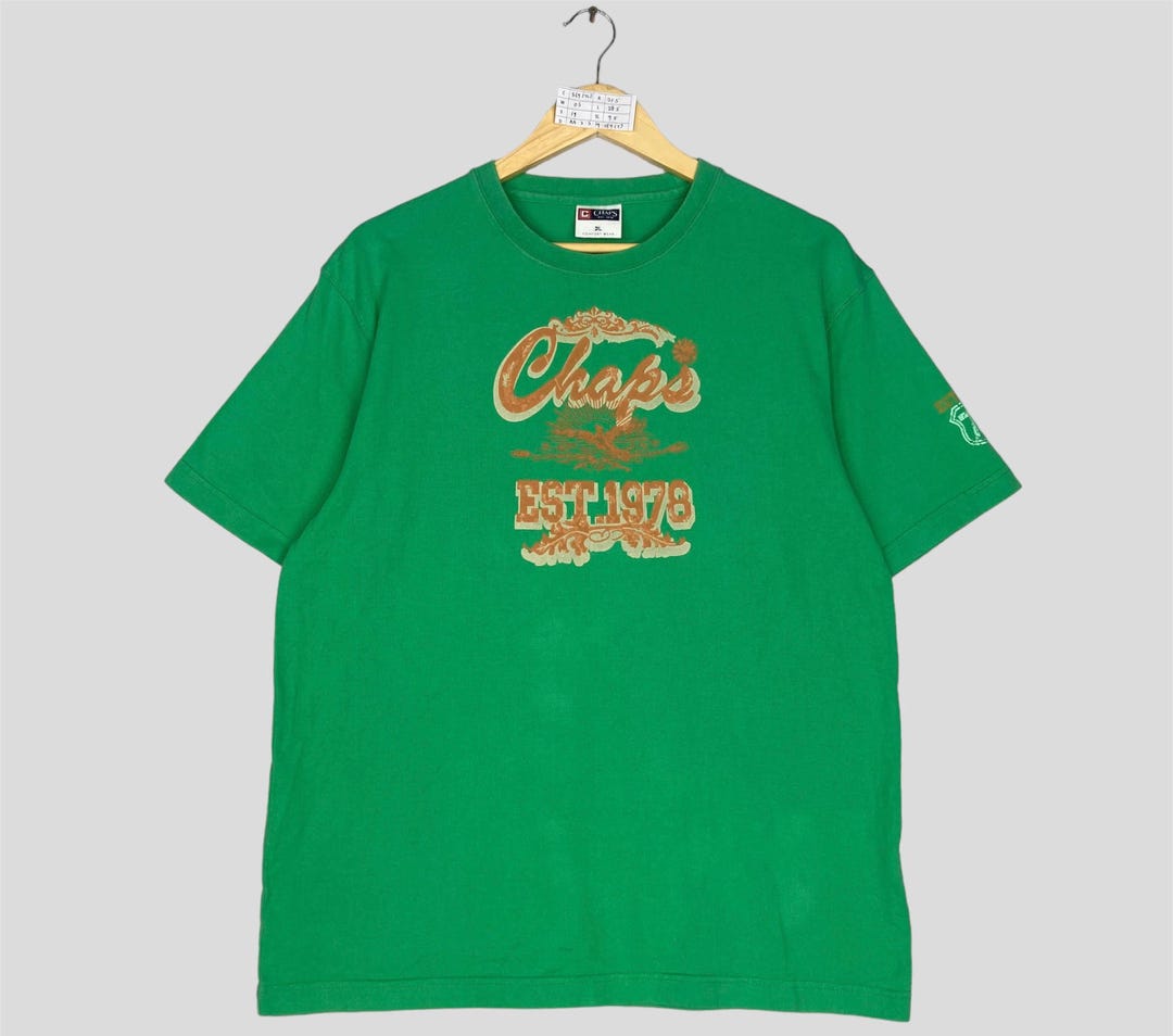 Vintage CHAPS by Ralph Lauren Crewneck T-shirt Big Logo Chaps Vtg Tees ...