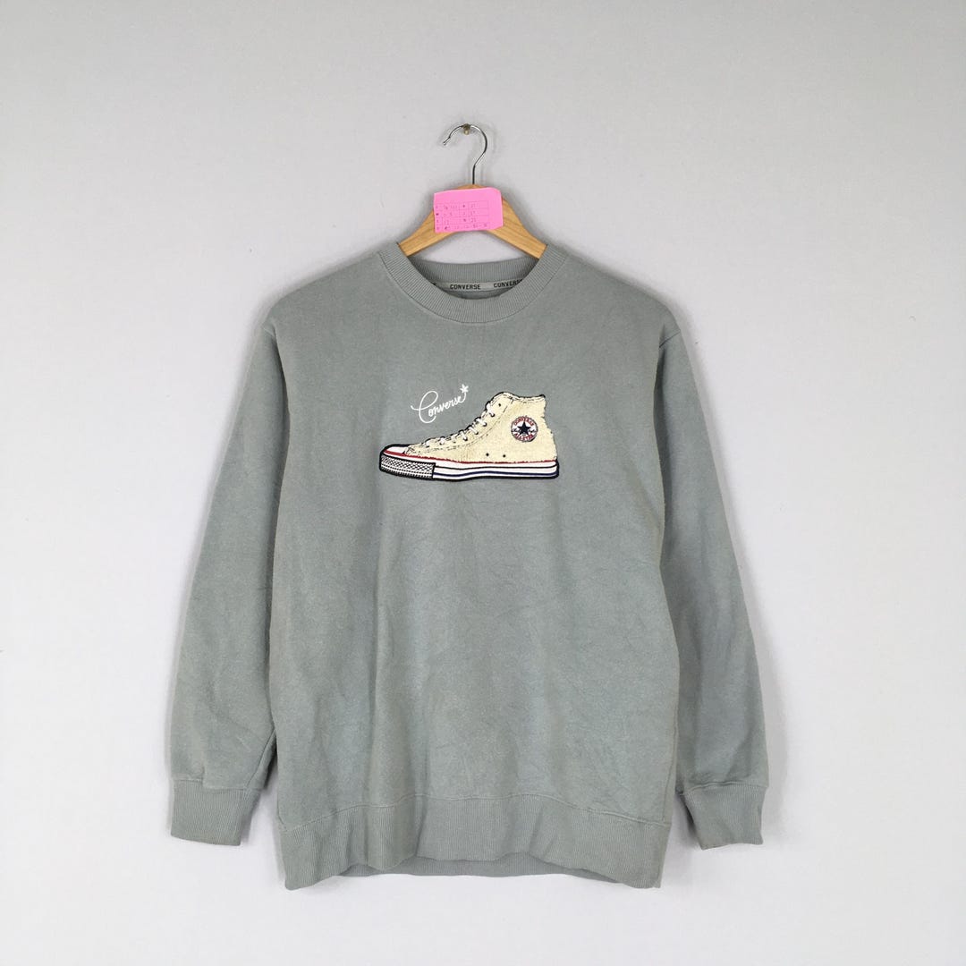Vintage Converse All Star Crewneck Sweatshirt Big Shoes Image Converse ...