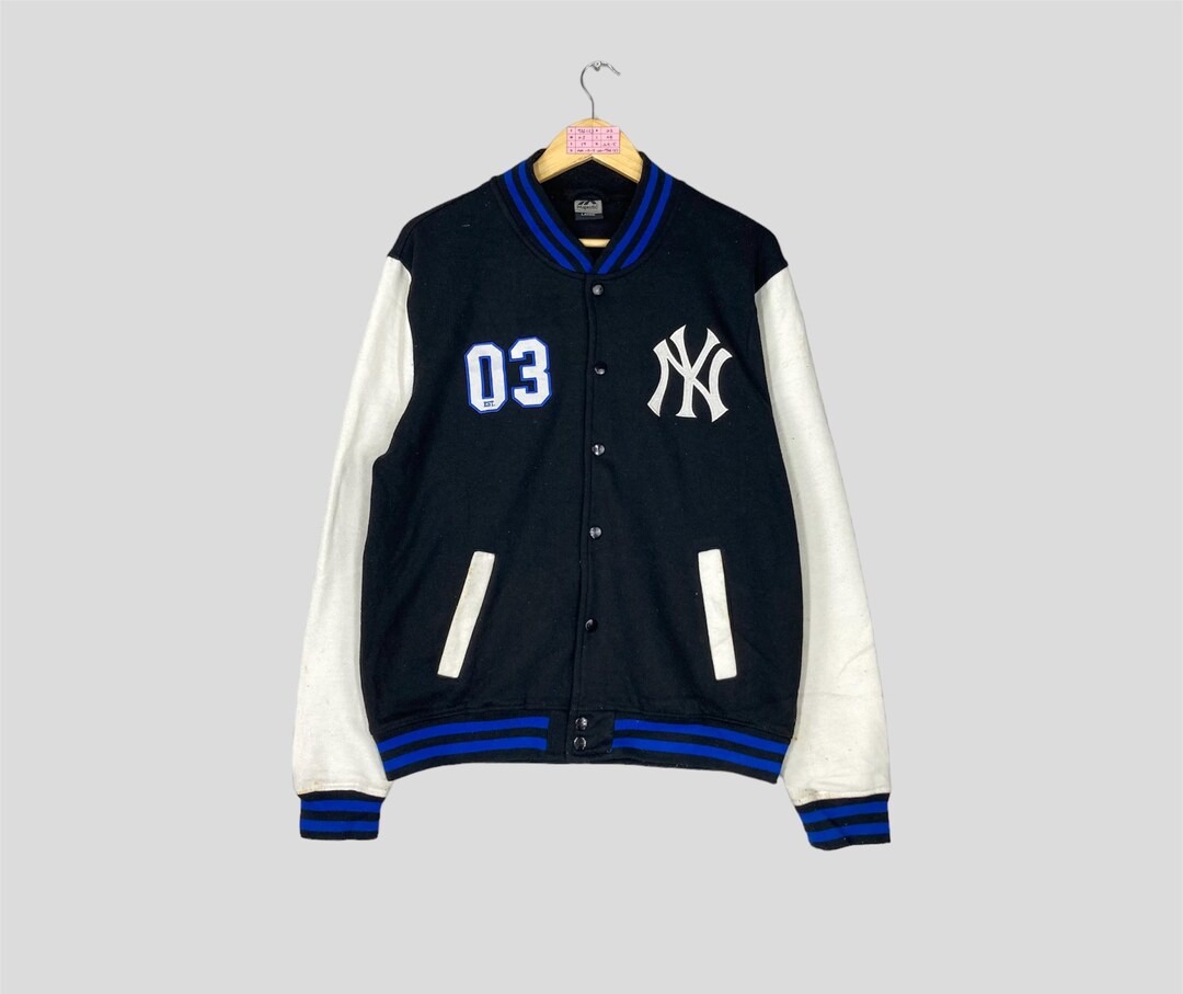 Vintage NEW YORK CITY Full Snap Button Sweatshirt Big Logo New York ...