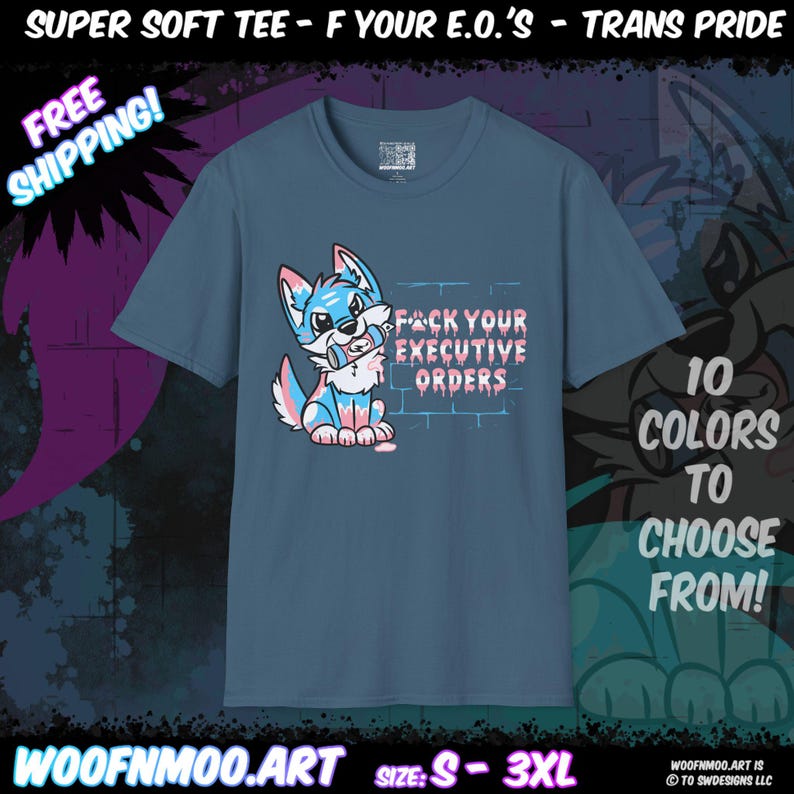 Transgender Pride Wolf T-shirt: Sassy LGBTQ Painted Tee - Etsy