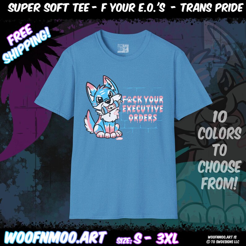 Transgender Pride Wolf T-shirt: Sassy LGBTQ Painted Tee - Etsy