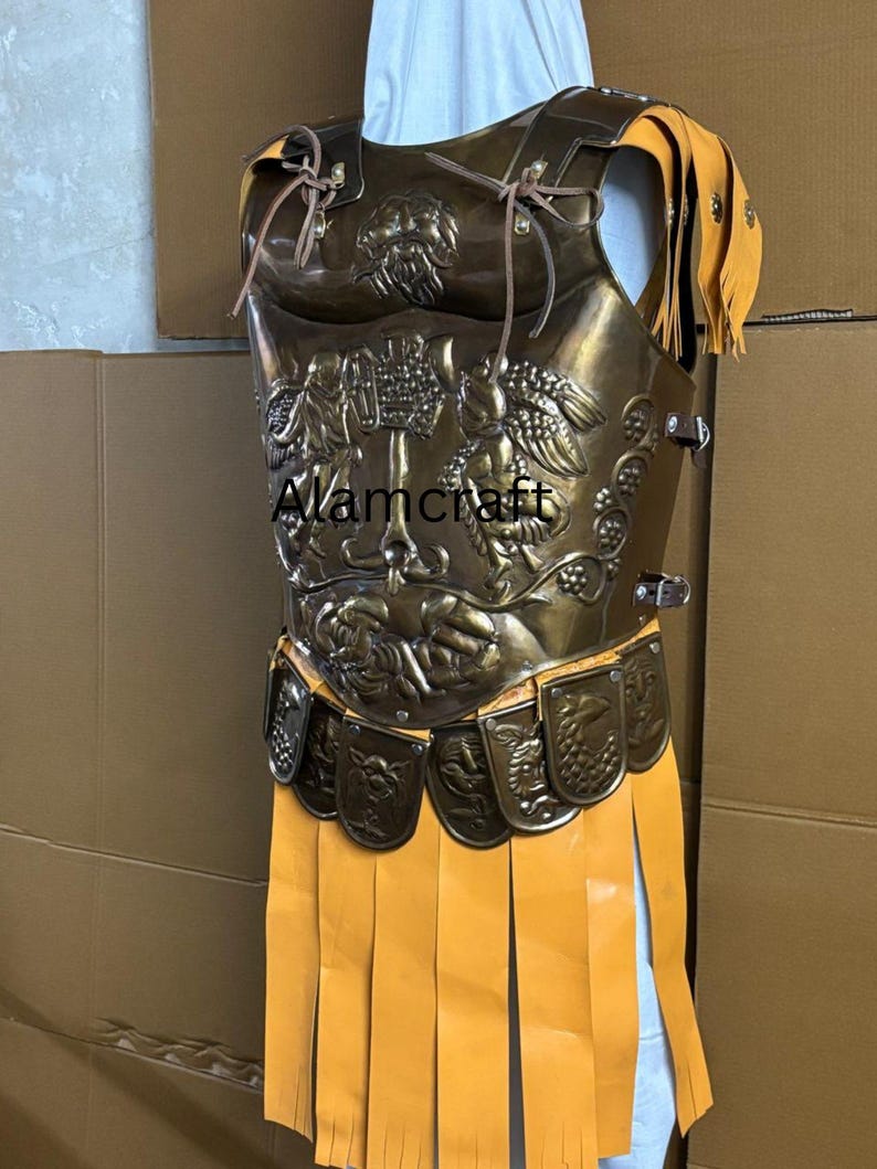 18 Guage Steel Medieval Gladiator Armor Roman Cuirass Reenactment ...